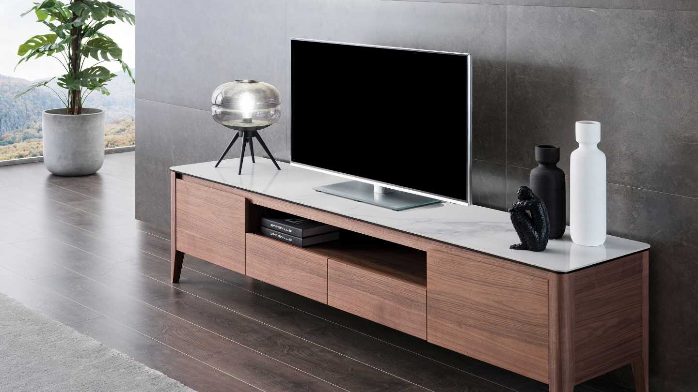 Alaska Walnut TV Unit: Elegance Meets Functionality – Gainsville
