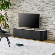 Ava TV Unit - Stylish Curved Design with Walnut Panelling – Gainsville
