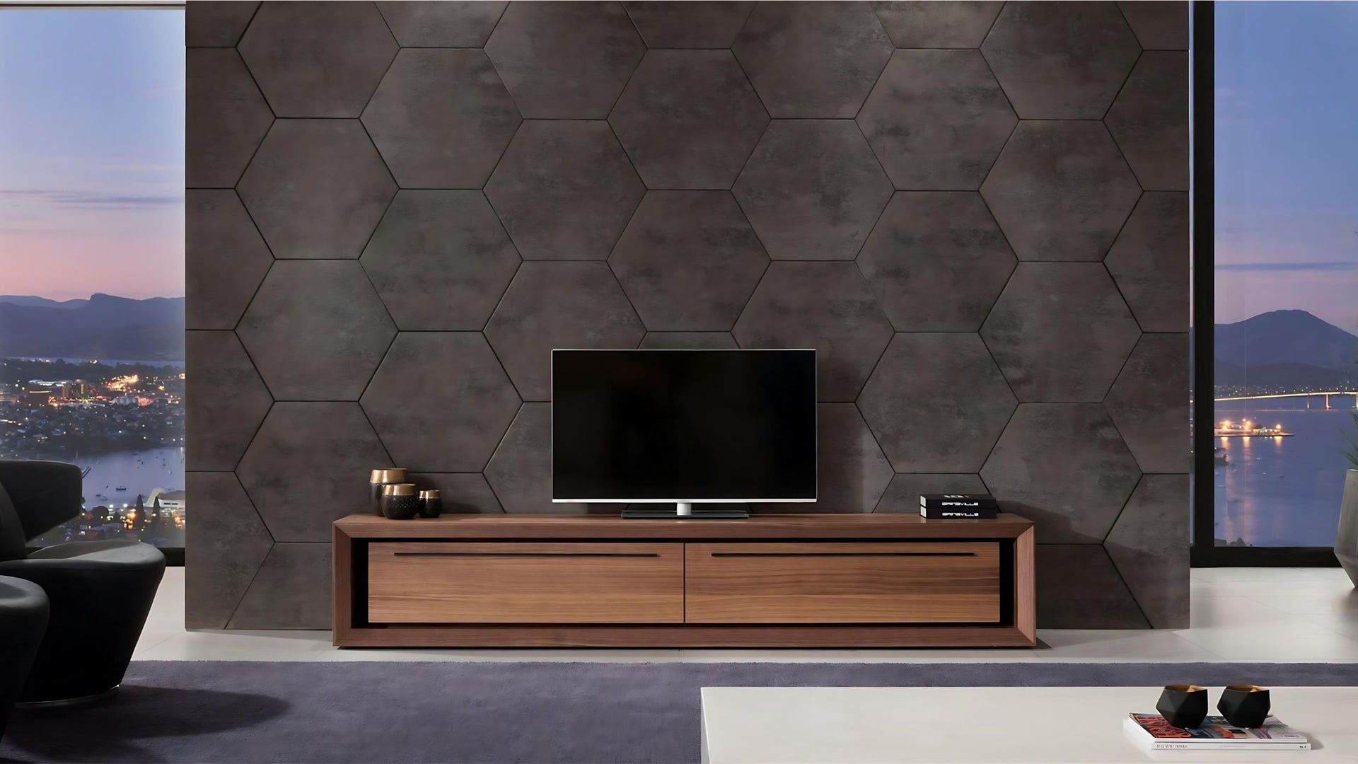 Malibu Walnut Timber TV Unit | Gainsville