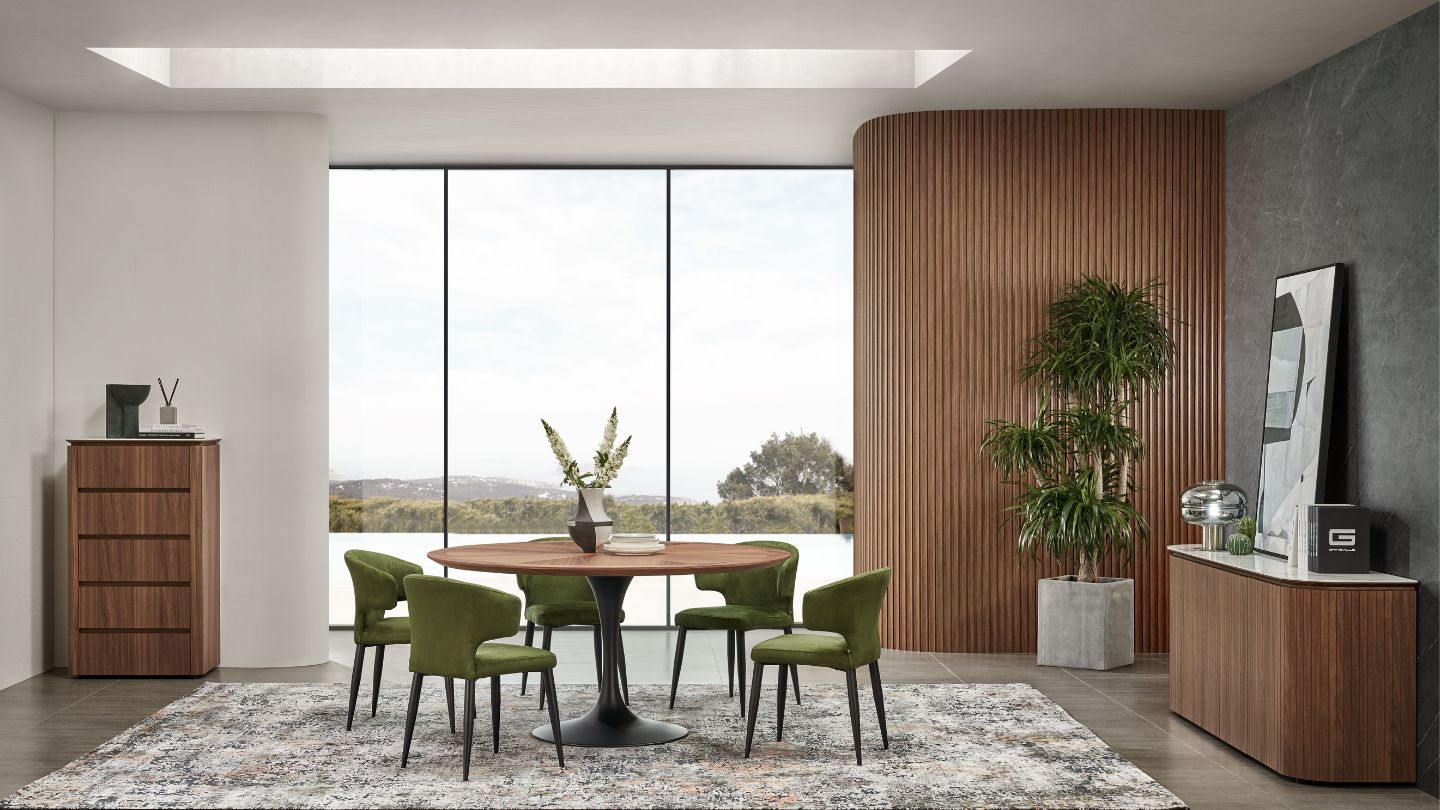 Sierra Round American Walnut Timber Dining Table – Gainsville