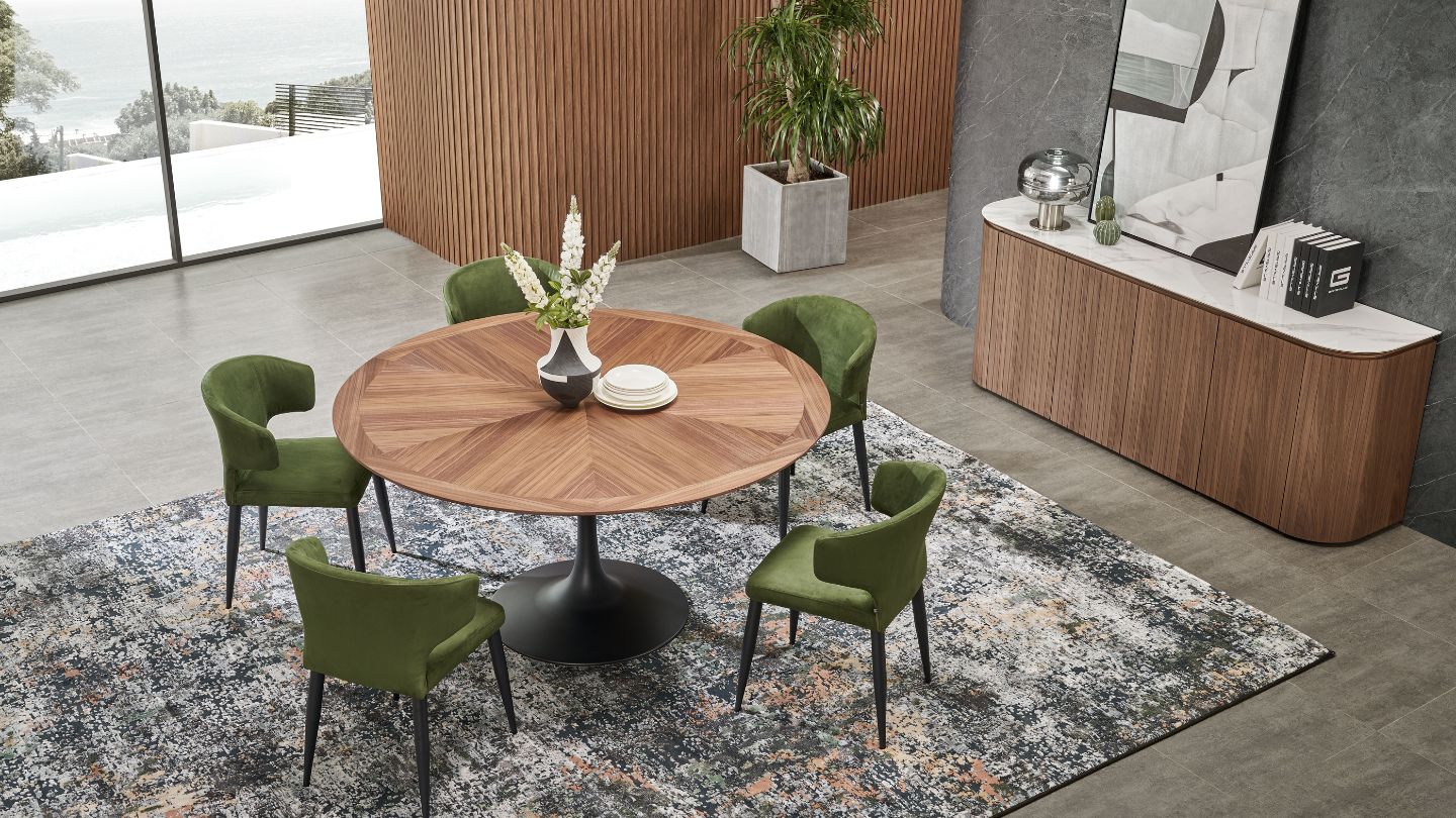 Sierra Round American Walnut Timber Dining Table – Gainsville